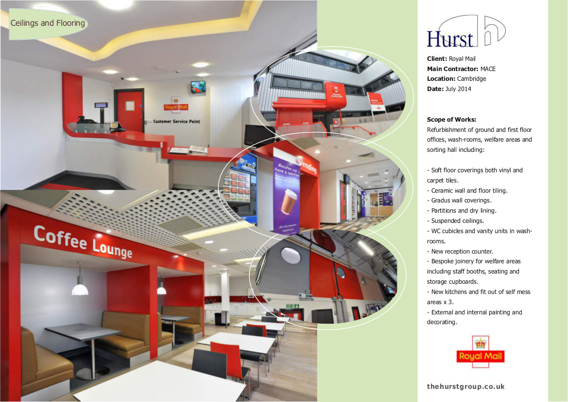 Royal Mail - Cambridge - The Hurst Group - Interior Fit Out