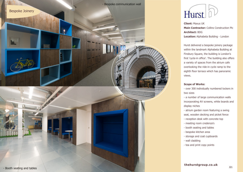 Alphabeta Building, London - The Hurst Group - Interior Fit Out