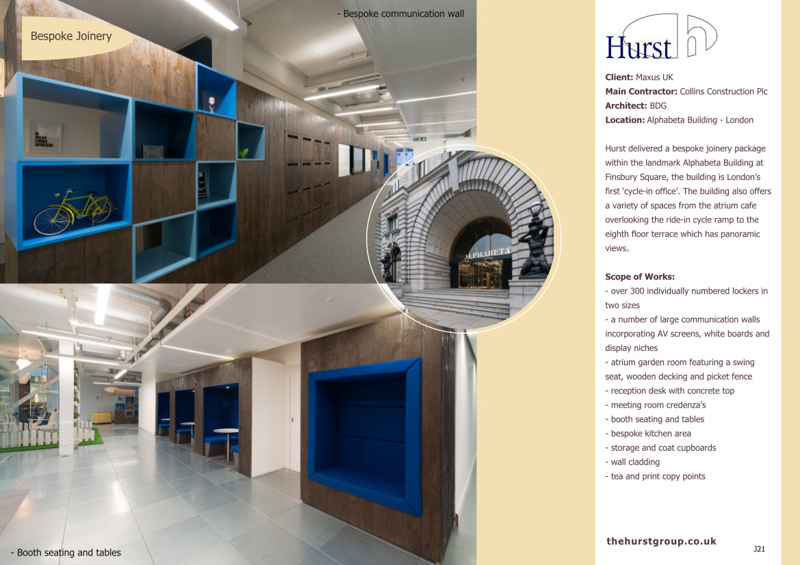 Alphabeta Building, London - The Hurst Group - Interior Fit Out