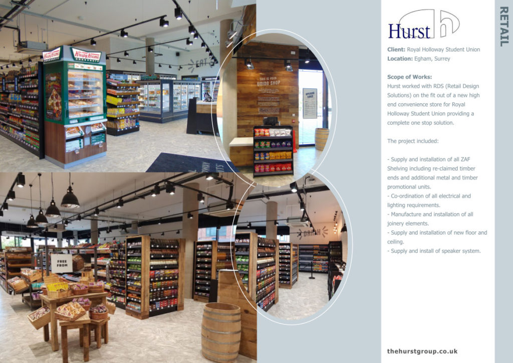 Student union high end convenience store fitted out by Hurst