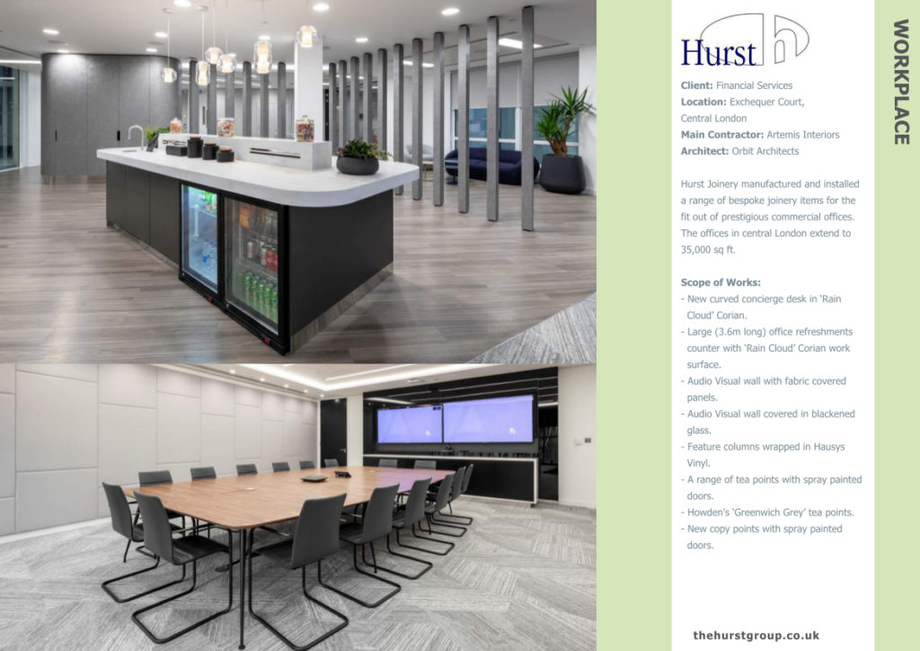 Exchequer Court - Central London - The Hurst Group - Interior Fit Out